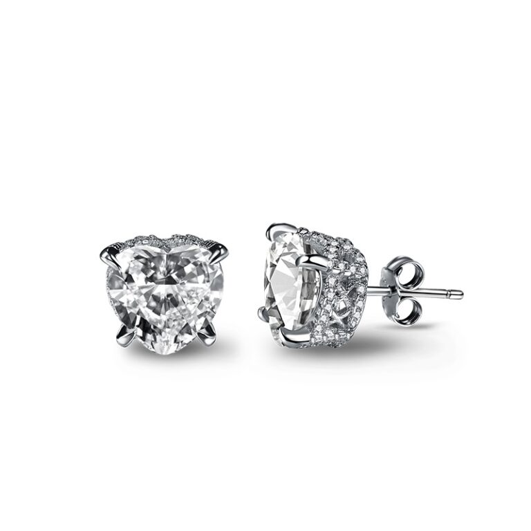 Heart Shaped Stud Earrings – natashasajian.com